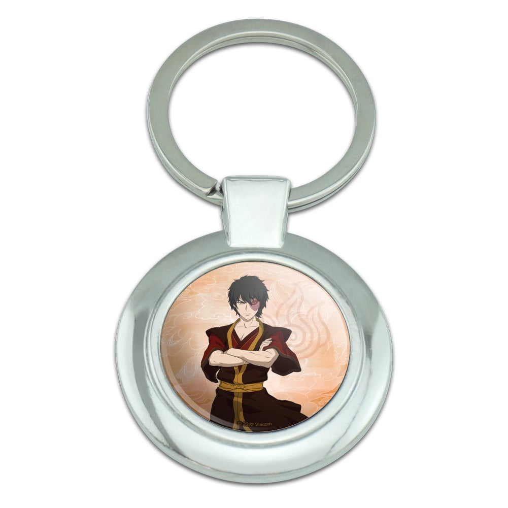 Avatar the Last Airbender Zuko Keychain Classy Round Chrome Plated ...