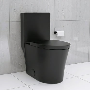 Woodbridge T-0001 , Dual Flush Elongated One Piece Toilet with Soft ...