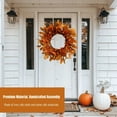 Fall Wreath Pumpkin Wreath Halloween Wreath for Front Door with Maple ...