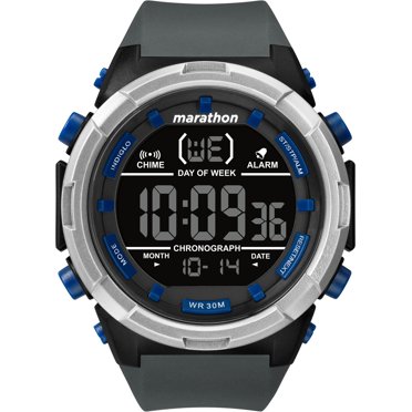 Marathon Men's Digital Full-Size Watch, Black Resin Strap - Walmart.com