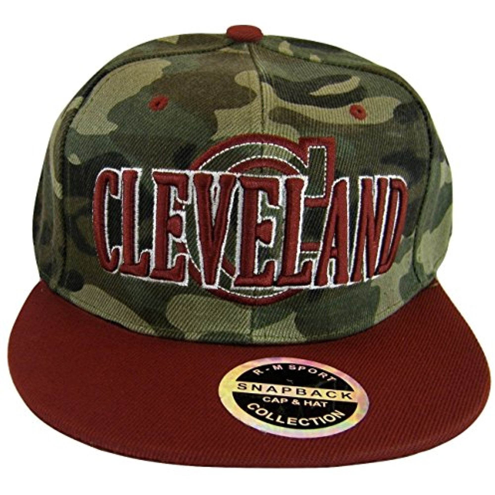 Cleveland C Wave Style Men's Adjustable Snapback Baseball Caps ...