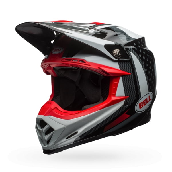 Bell Powersports Moto-9 Carbon Flex Vice Helmet Black/White L 7080718 ...