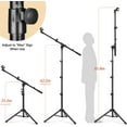 CAHAYA Adjustable Boom Arm Tripod Microphone Stand with Carrying Bag ...