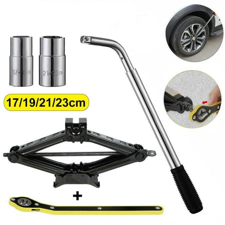 Scissor Jack for Quick Tire Change, Portable Heavy Duty Tool Set with ...