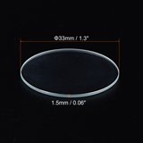3pcs AR-coating Watch Lens 33mmx1.5mm Round Flat Mineral Watch Crystal ...
