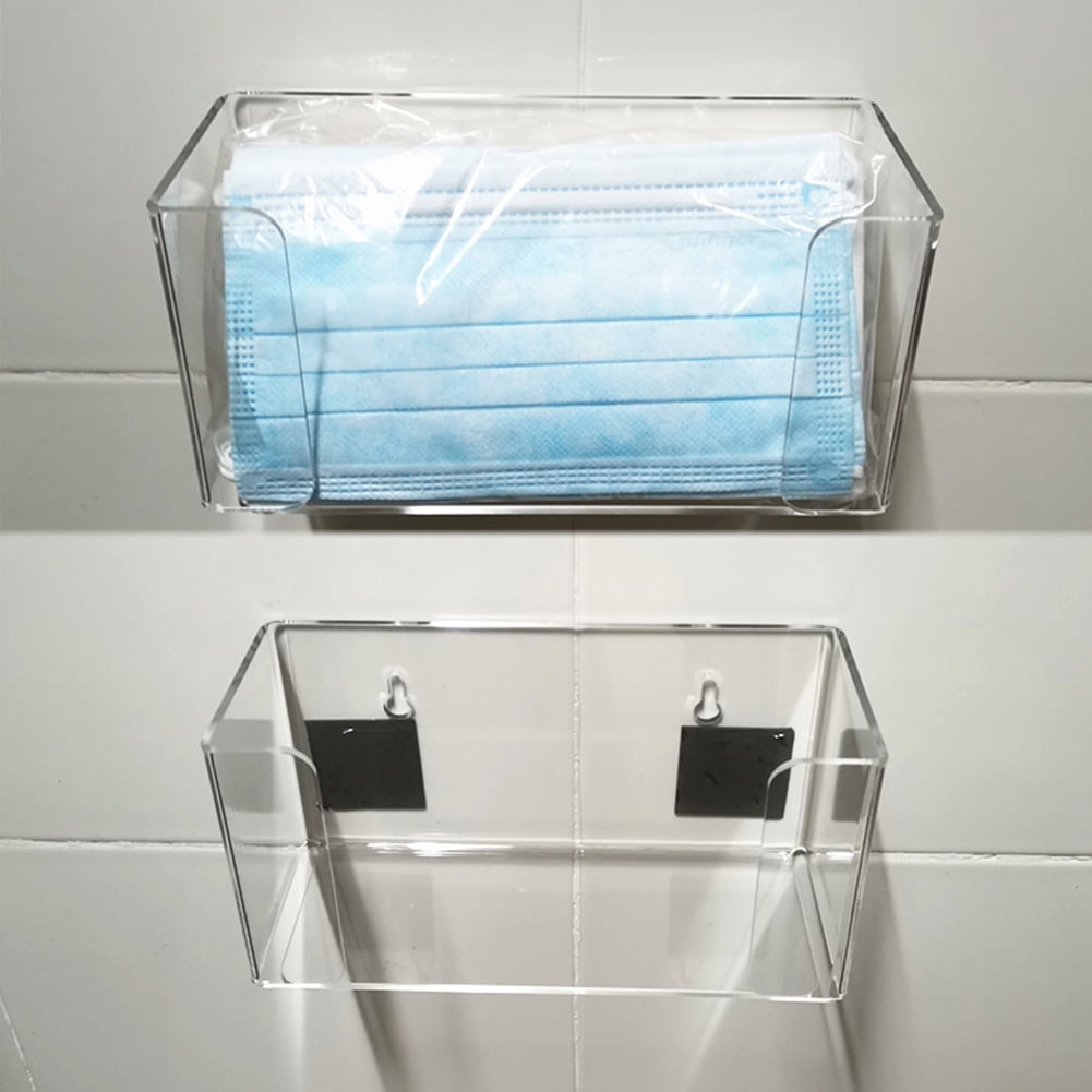 Face Cover Gloves Dispenser Wall Mount Acrylic Transparent Container ...