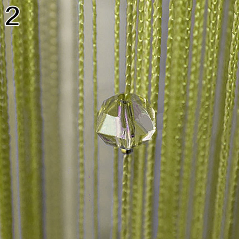 SANWOOD String Curtain,1x2m String Curtain Beads Panel Fringe Divider ...