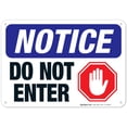 Do Not Enter Red Warning Sign, OSHA Sign, 10x7 Aluminum - Walmart.com