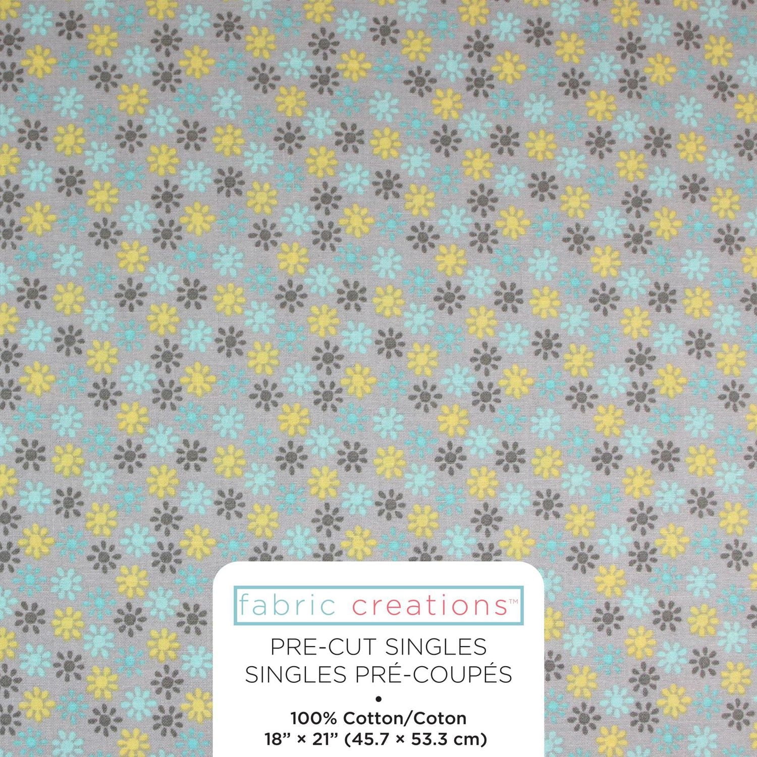 Click here for Fabric Creations Grey With Colourful Flowers Fat Q... prices