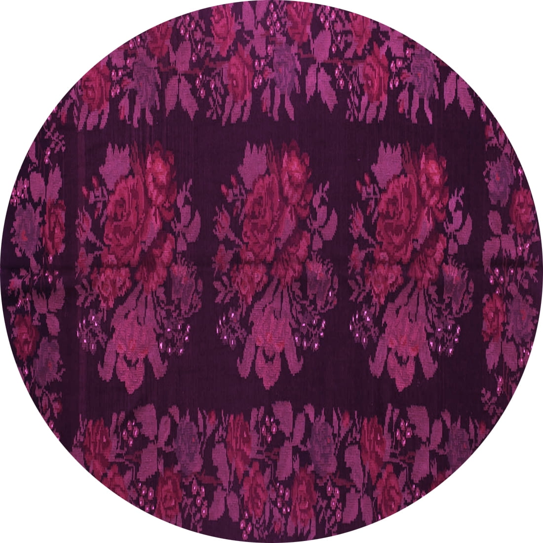 Ahgly Company Indoor Round Medallion Pink French Area Rugs, 8' Round ...