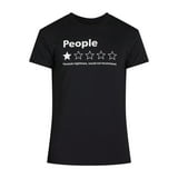Humor Men's and Big Men's People Rating 1 Star Graphic Tee with Short ...