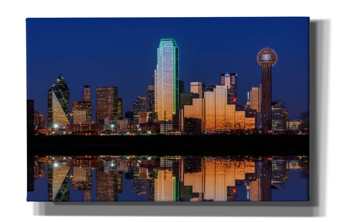 Epic Graffiti 'Dallas Aglow' by Rick Berk, Canvas Wall Art, 40"x26 ...