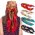 1 Pack 35 Inch Large Satin Square Scarf Lightweight Silky Neck Wrap ...