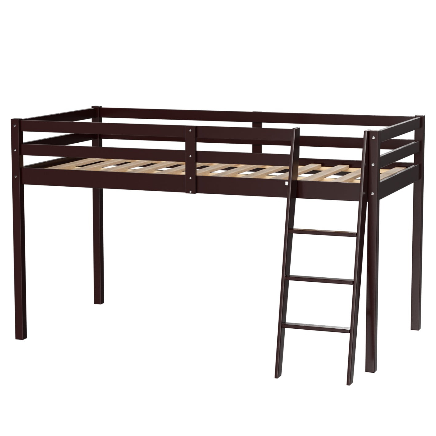 Click here for Ktaxon Junior Low Loft Bed With Stairs  Twin Wood... prices