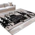 Camper 4'x6' Rug for Dining Table for 4 People Under Table, Mountain ...
