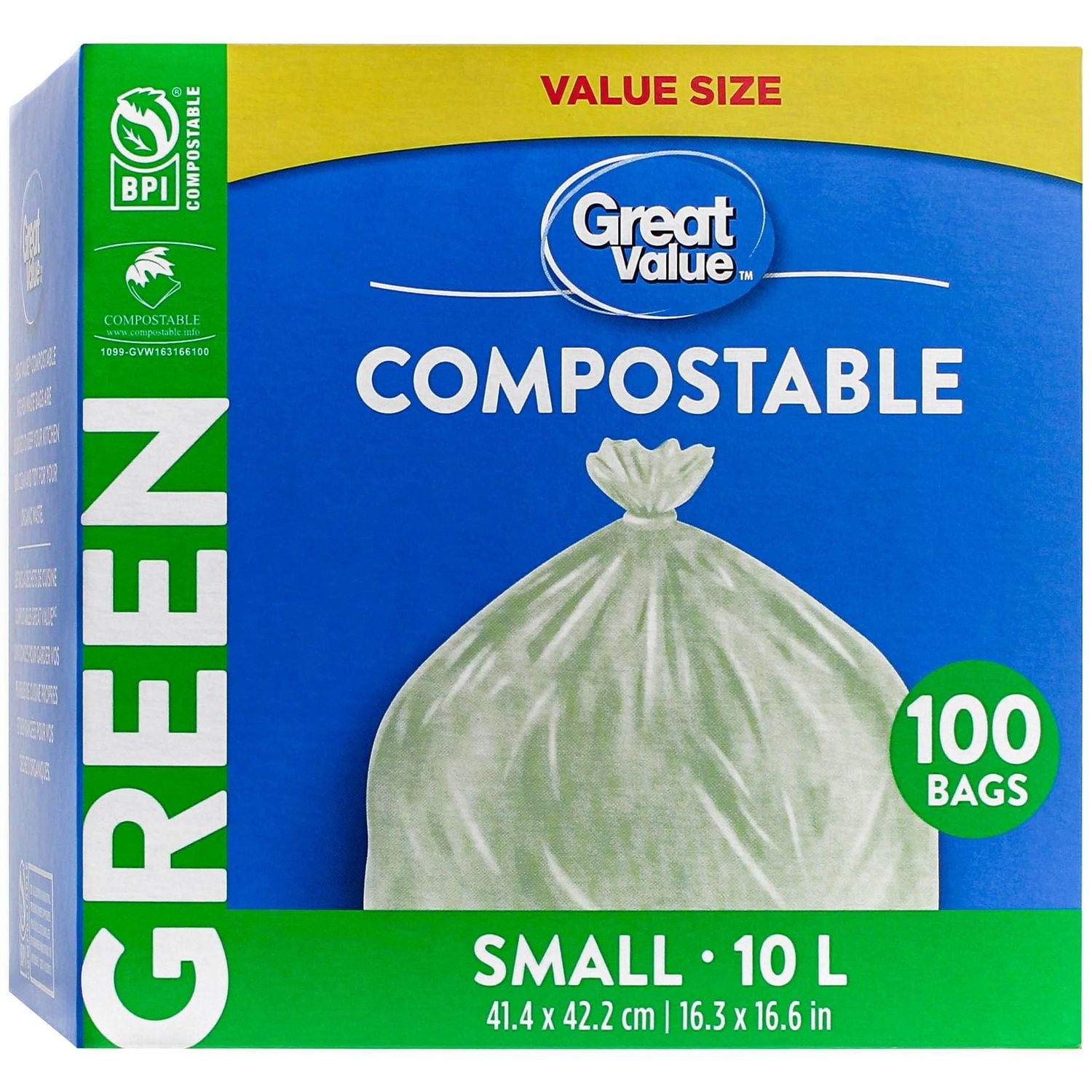 Click here for Great Value Small Green Compostable Bags prices