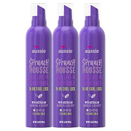 Aussie Leave In Conditioner & Mousse, with Jojoba & Sea Kelp, Sprunch ...