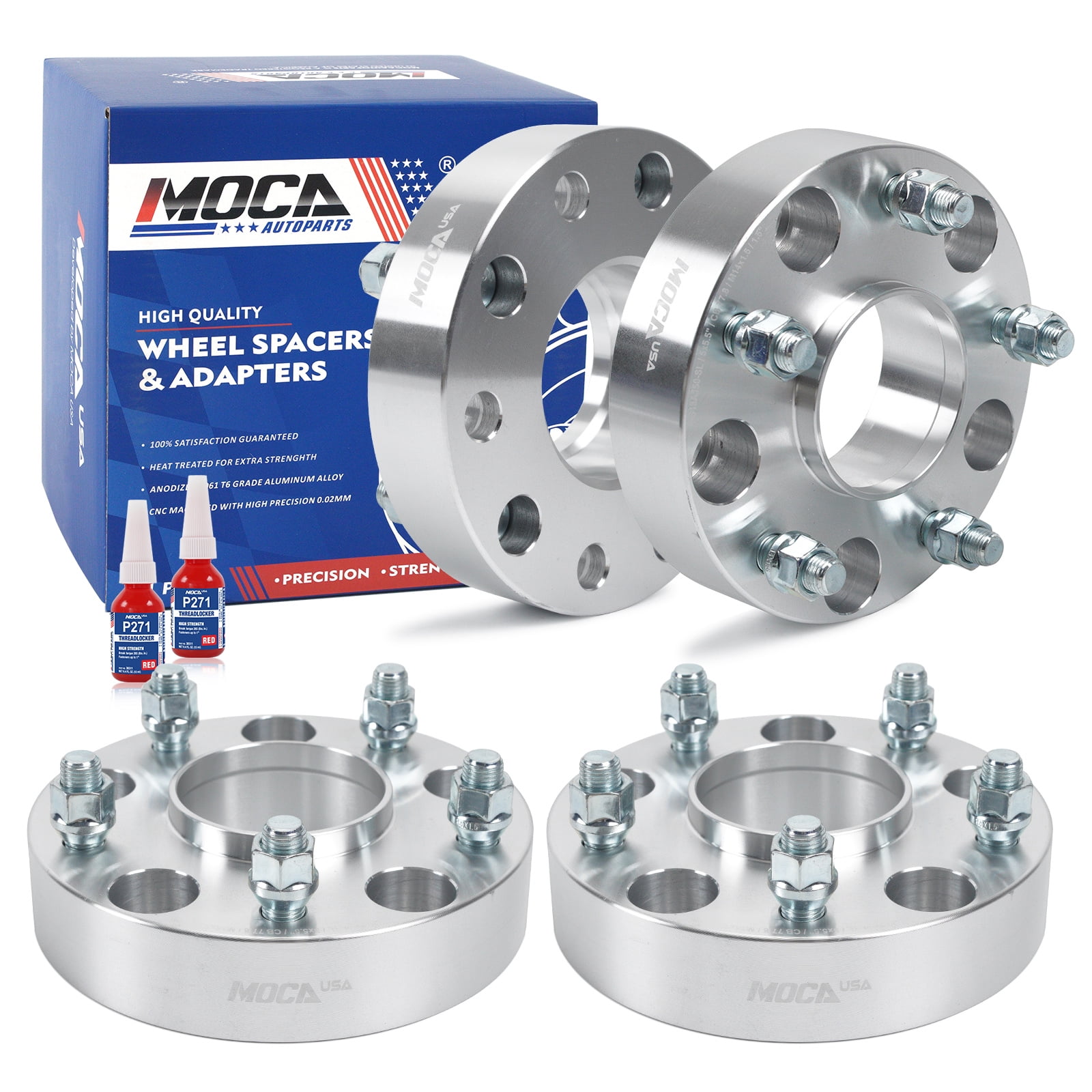 MOCA AUTOPARTS 4PCS 1.5"(38mm) Wheel Spacers 5x5.5" to 5x5.5" with ...