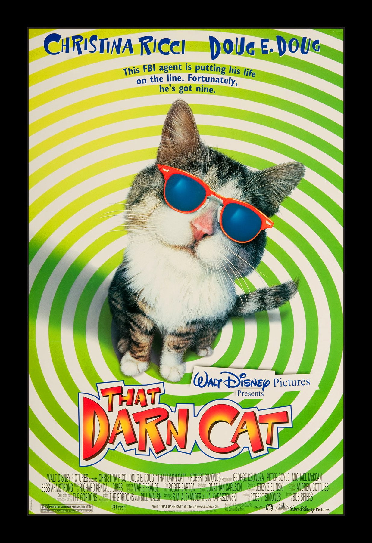 THAT DARN CAT! - 11x17 Framed Movie Poster - Walmart.com