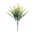 Artificial Lavender & Monkey Grass Faux Plant Shrub for Porch Garden ...