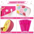 144 Pieces Preppy Smile Party Tableware Sets Including Disposable ...