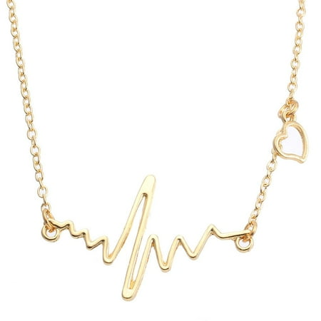 braveheart Alloy Lifeline Pulse Heartbeat ECG Lifeline Pulse Necklace ...