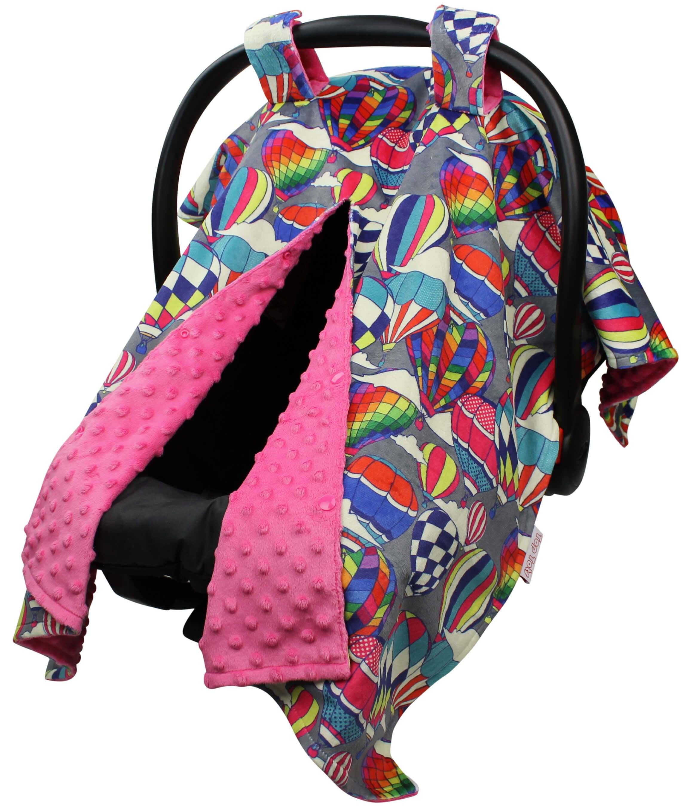 Top Tots Deluxe Minky Car Seat Canopy for Baby Boy or Girl, Dazzling ...