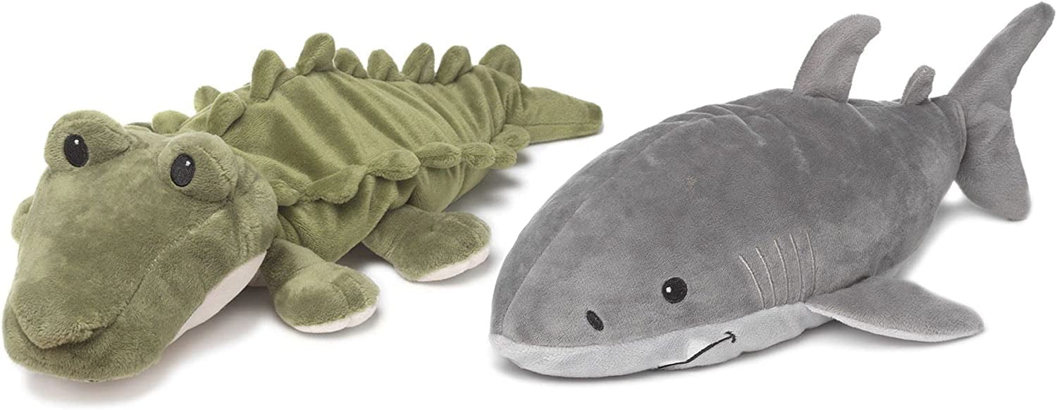 Intelex Warmies Microwavable Plush Set, Alligator and Shark Warmies are ...