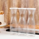 Efavormart Set of 3 | 34oz Clear Disposable Plastic Carafes with Lids ...