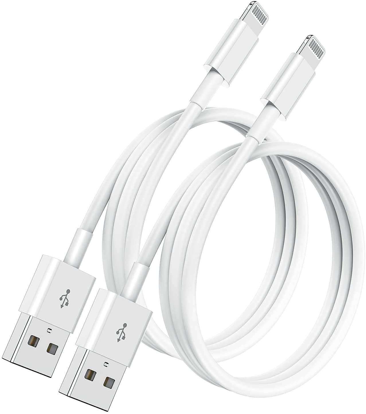 Apple Lightning to USB Cable (1 m) (USED) 2 Pack - Walmart.com