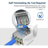 50-Pack Cat6 Tool-Less RJ45 Keystone Jack, No Punch-Down Tool Required ...