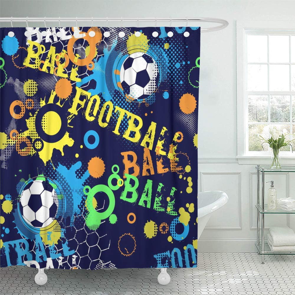 KSADK Green Abstract Football for Boys Urban with Silhouette of Shabby ...