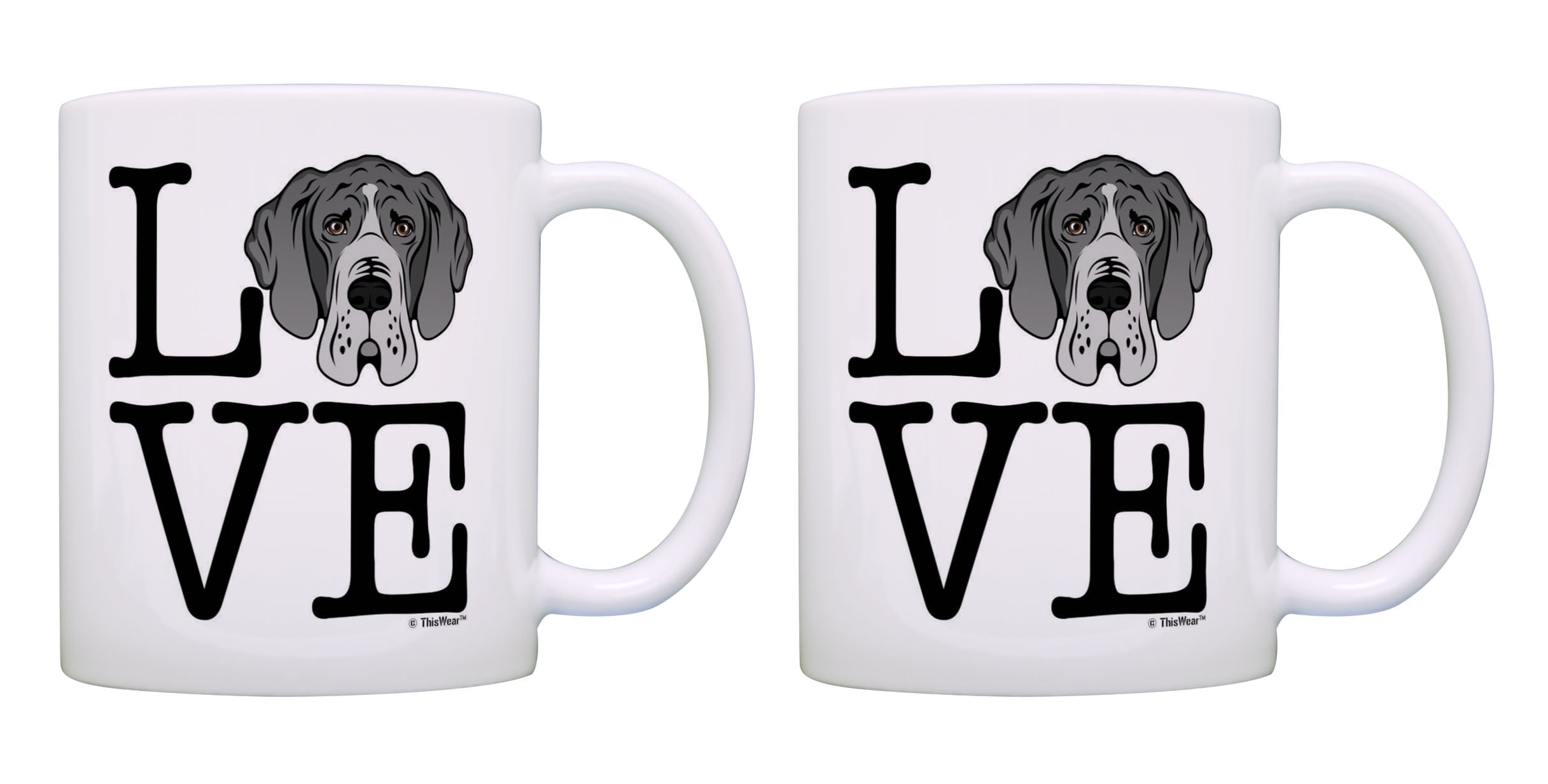 ThisWear Dog Lovers Gifts Love Great Dane Cup Set German Mastiff 11 ...