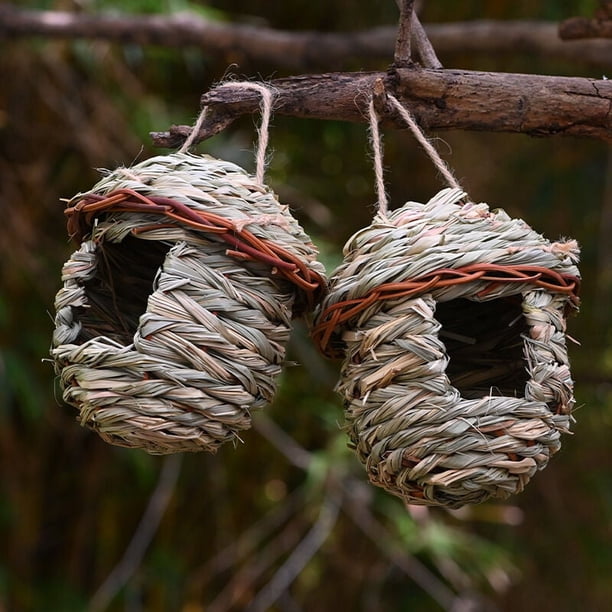 2 Piece Woven Bird Nest, Handmade Bird Nest for Small Birds Like ...