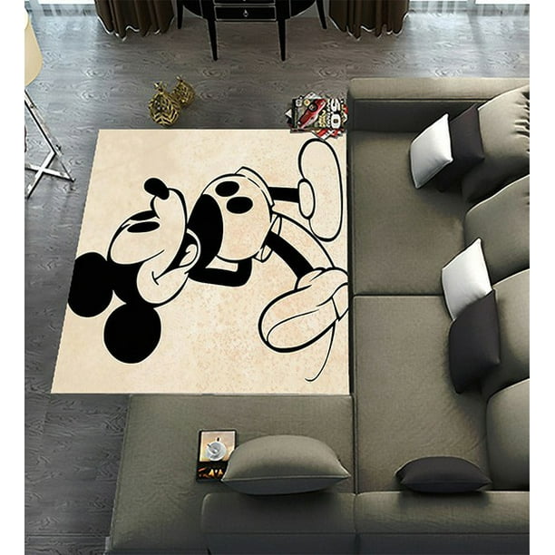 DEYOU Mickey Minnie Mouse Area Rugs 6 x 9ft Floor Carpet Mat for Living ...