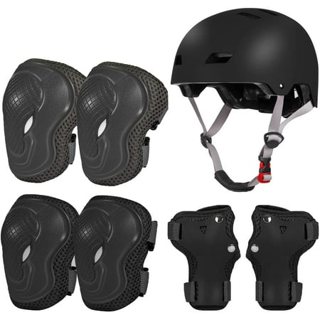 Hometimes Kids Bike Helmet and Pads, Knee Elbow Pads Wrist Guards for ...