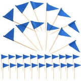 60pcs Cupcake Toppers Flags Mini Small Triangle Flags Toothpick Sticks ...