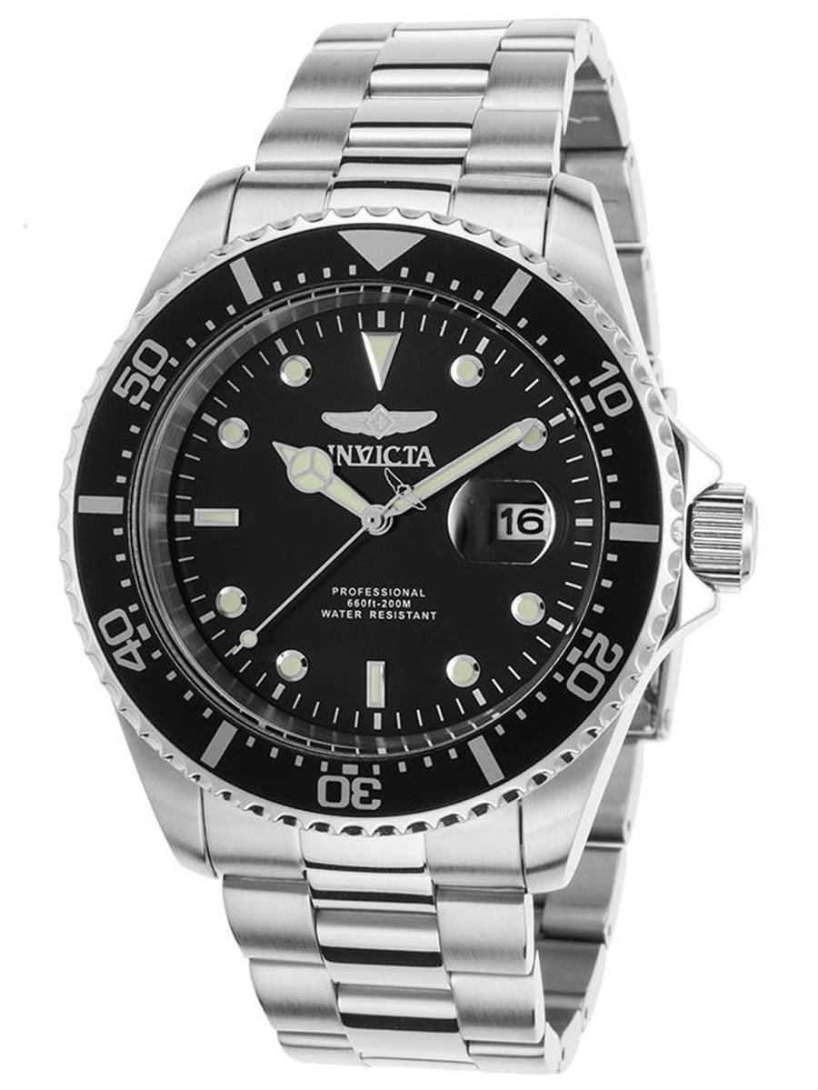 Invicta - Invicta Men's 22047 Pro Diver Black Dial Stainless Steel ...