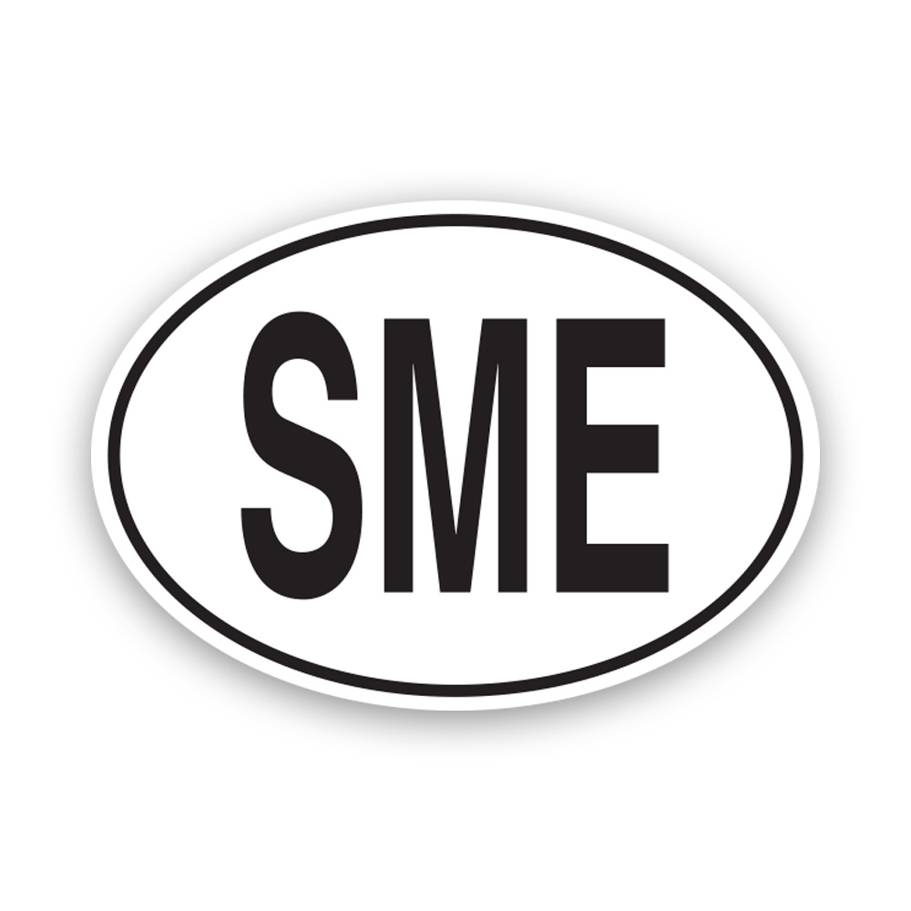 SME Suriname Country Code Oval Sticker Decal - Self Adhesive Vinyl ...