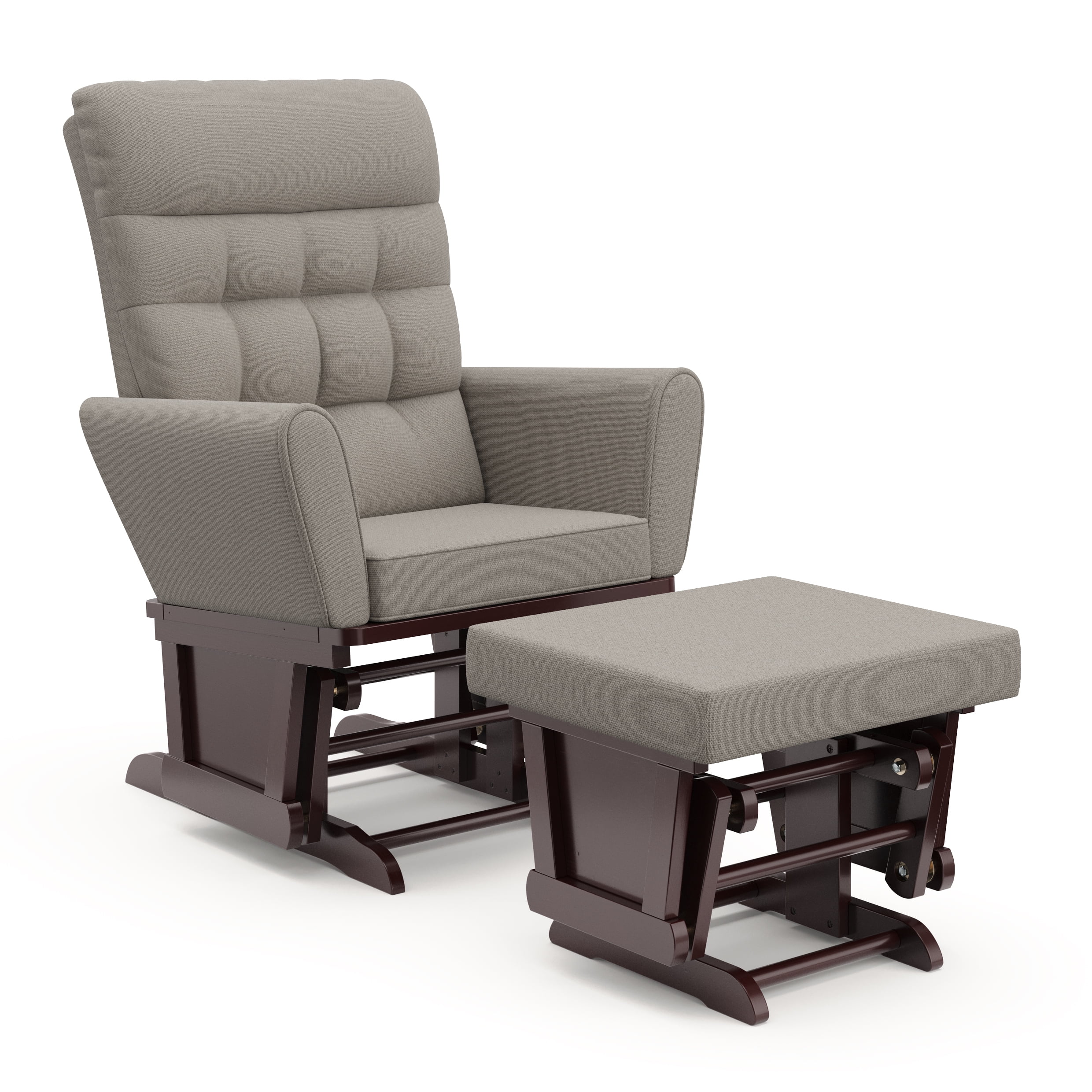 Storkcraft Harmony Premium Glider and Ottoman, Espresso/Sandstone ...
