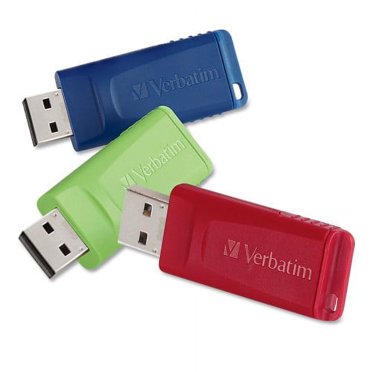 Verbatim 32-GB Store ‘n’ Go USB-A Flash Drives, 5 Count, Assorted ...