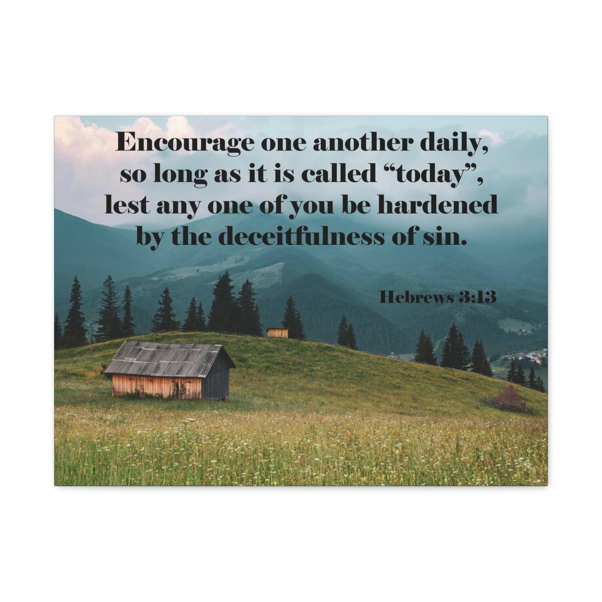 Scripture Walls Encourage Daily Hebrews 3:13 Christian Wall Art Bible ...