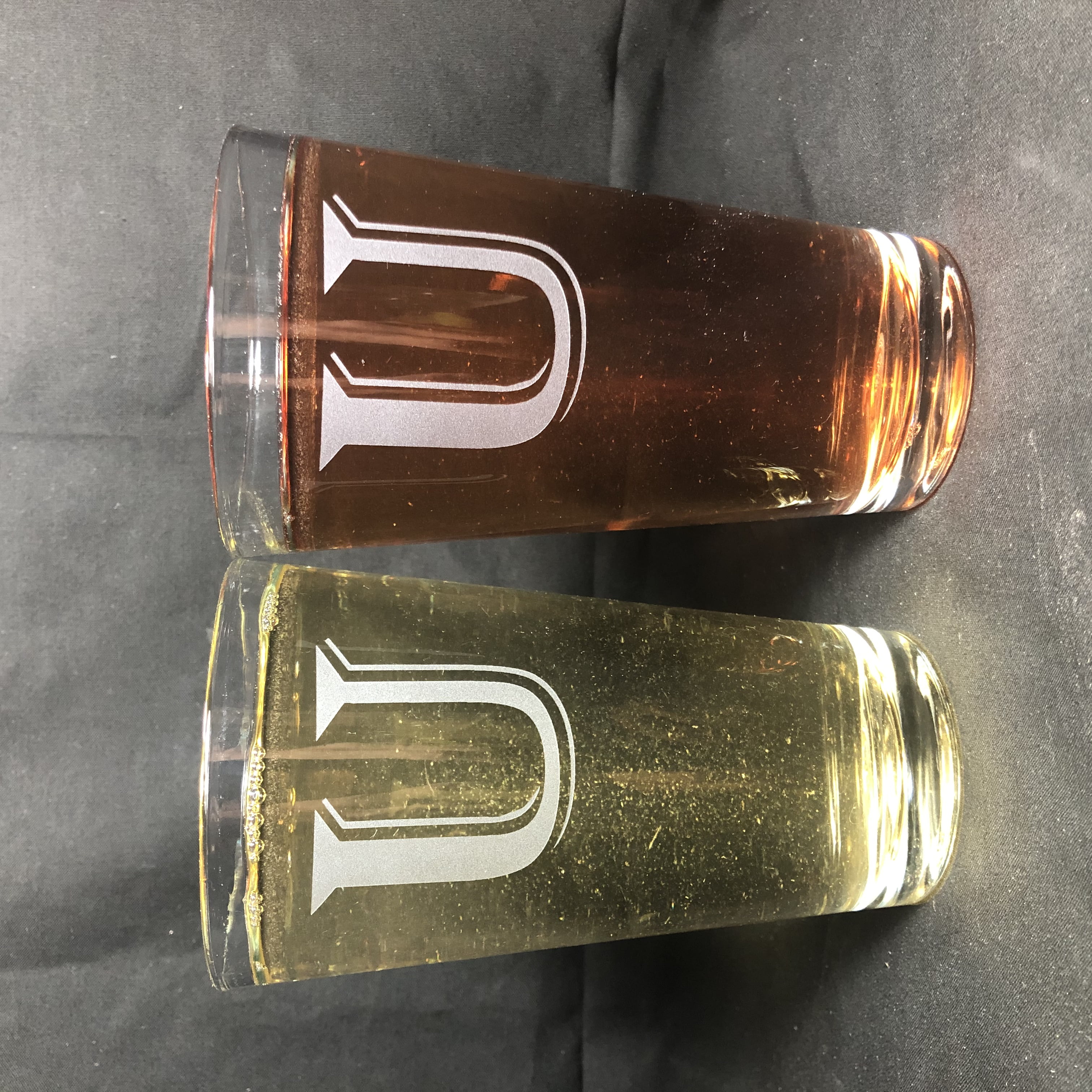 16OZ MONOGRAM BEER GLASS U SET OF 2 - Walmart.com