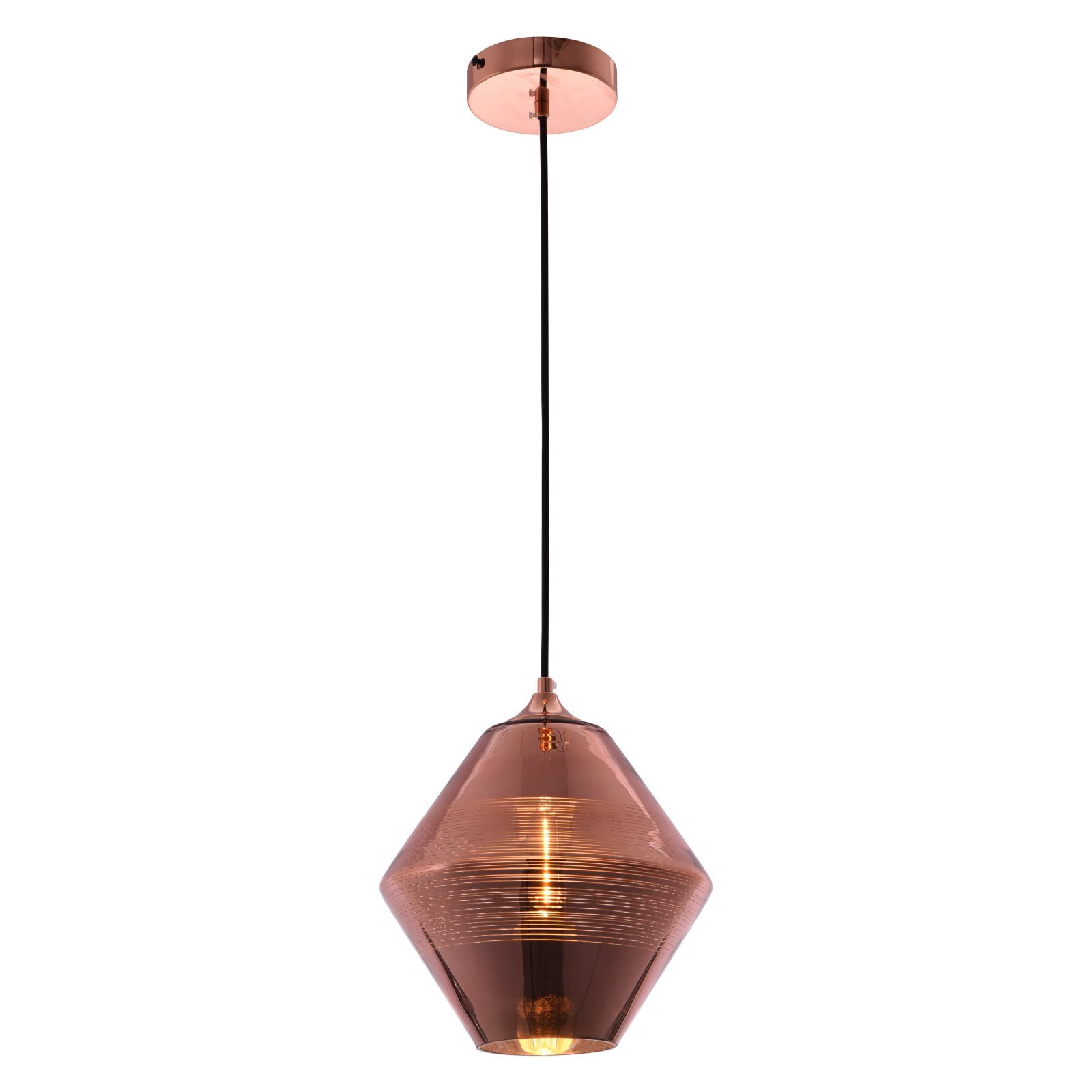 Elegant Lighting LDPD2015 10.5 x 9 in. Reflection 1 Light Copper ...