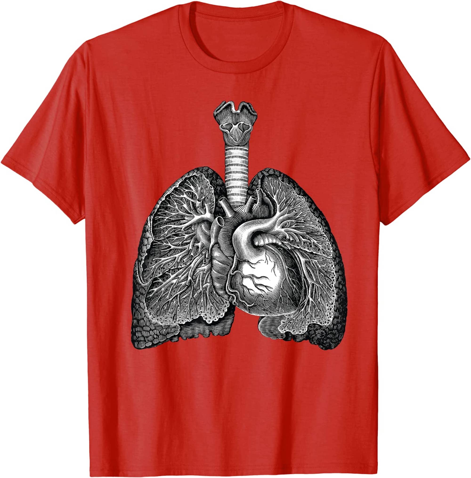 Human Internal Organs Lungs Heart Upper Body Anatomy T-Shirt - Walmart.com