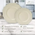 Baroque Collection 40-Piece Ivory Dinnerware Set - 20 Dinner & 20 Salad ...