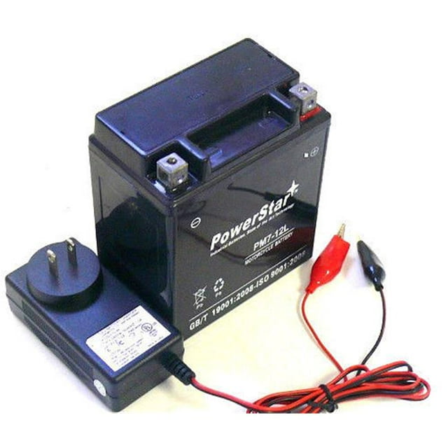 PowerStar PM7-12L-F120010W2 YTX7L-BS 12V 6Ah Sealed AGM Battery for ...