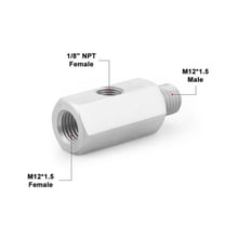 1/8" NPT Oil Pressure Sensor Tee to NPT Adapter Turbo Supply Feed Line ...