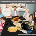 Black Plastic Plates for Party,30 Guest Disposable Plate Set 9" Plates ...