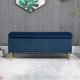 Mojay Modern Velvet Upholstered Storage Bench, Navy - Walmart.com